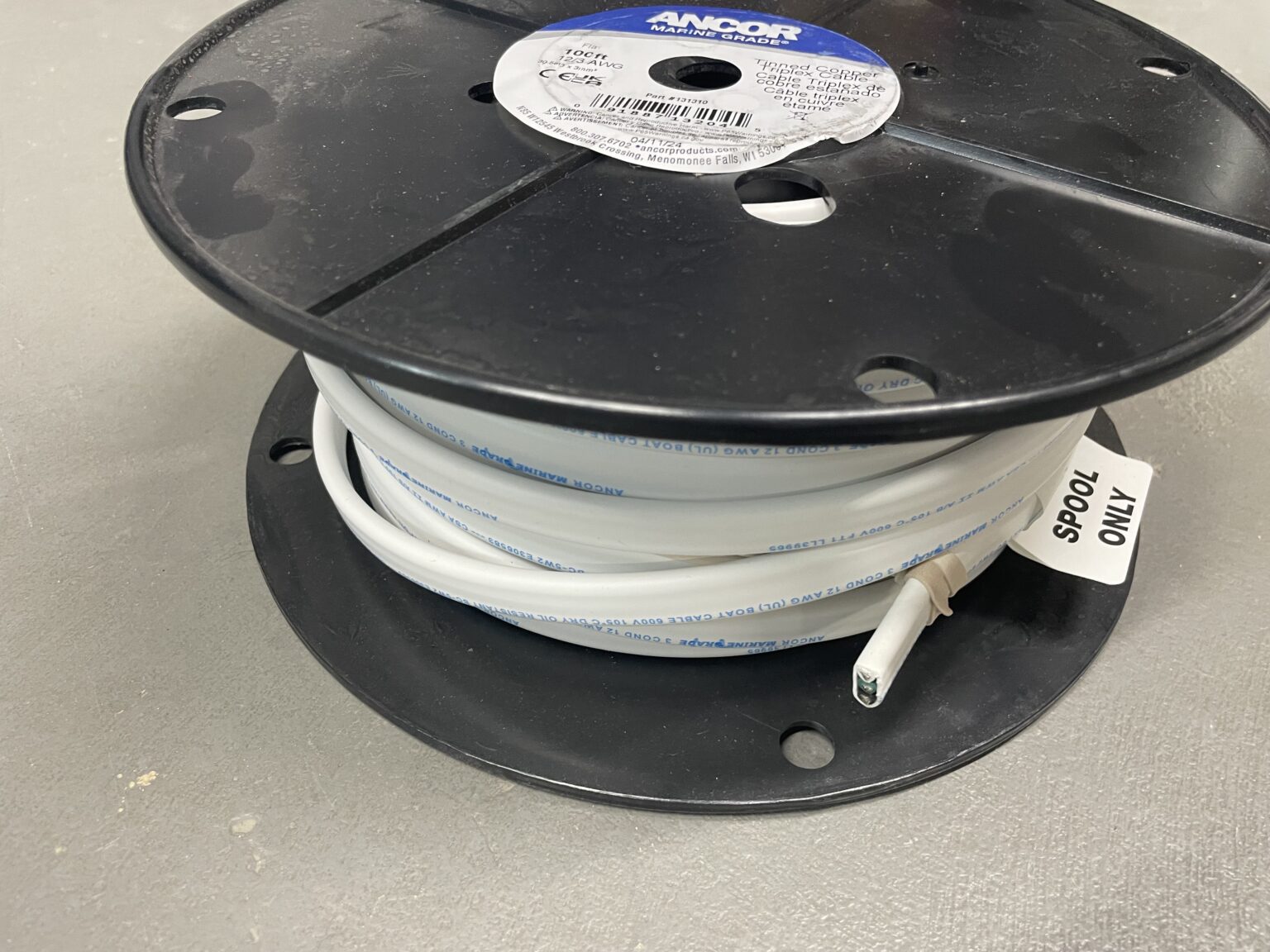 ANCOR 12/3 AWG Marine Grade White 100′ Spool – BTW Electronic Parts